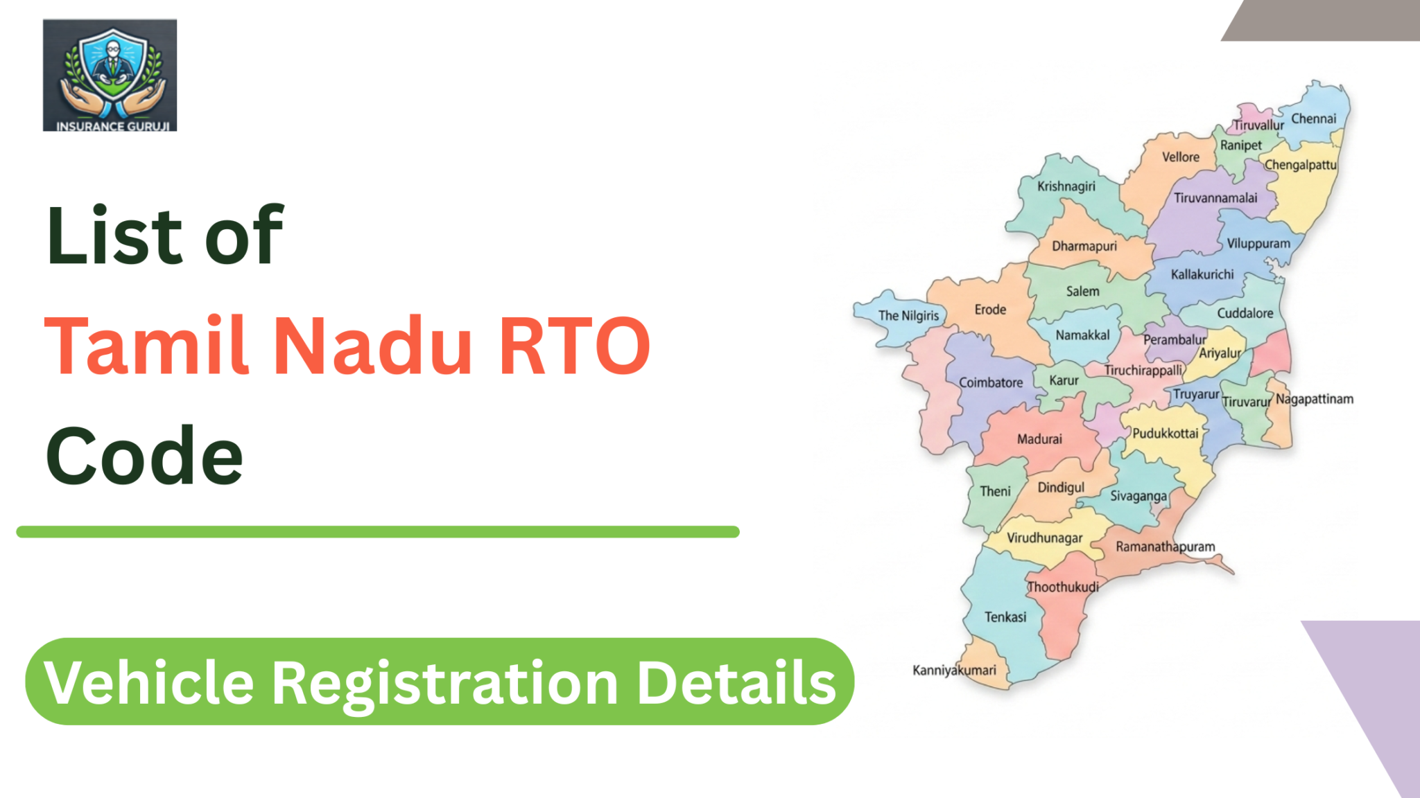 Tamil Nadu RTO Code - Find TN Registration Number List